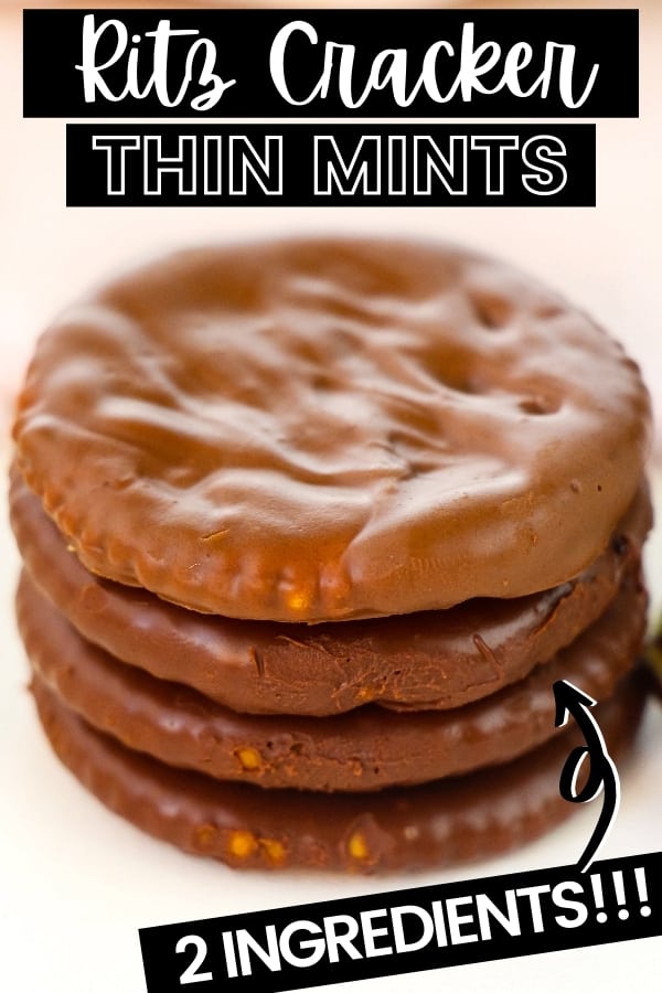 2-Ingredient Ritz Cracker Thin Mints (Easy No Bake Recipe!)