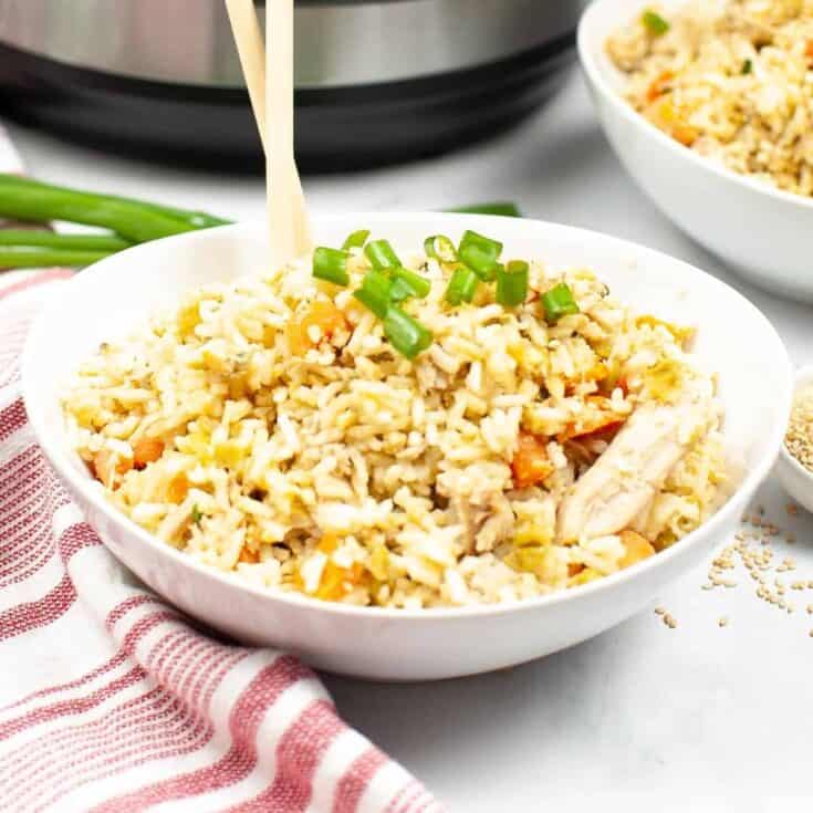 Instant Pot Chicken Fried Rice (Panda Express Copycat)