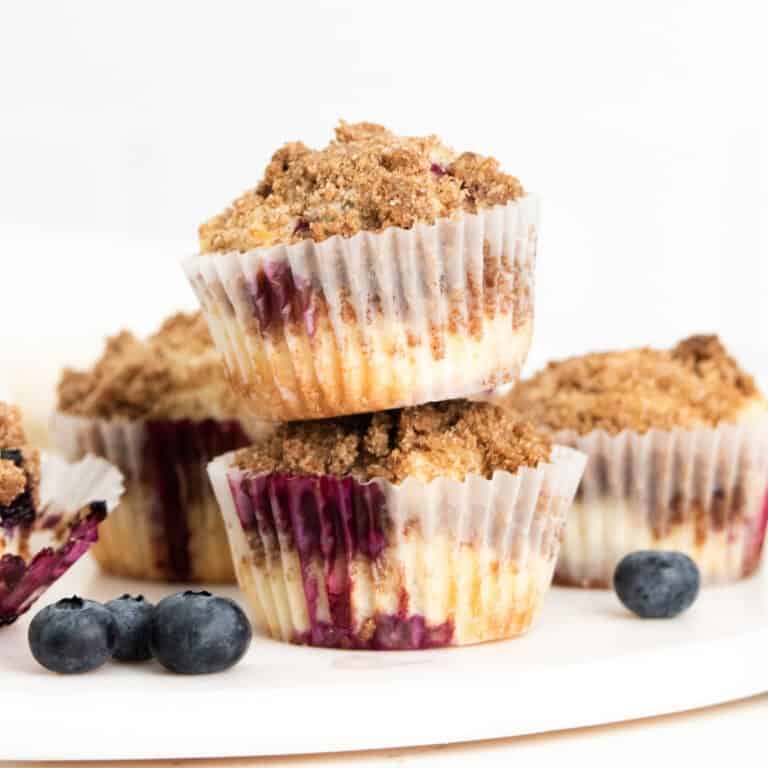 Lemon Blueberry Muffins with Cinnamon Sugar Streusel Topping