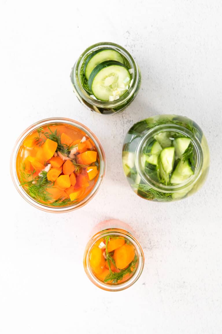 Quick Pickles (Easy Refrigerator Dill Pickle Recipe)