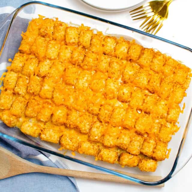 Easy Tater Tot Casserole Recipe (4 Ingredients!)