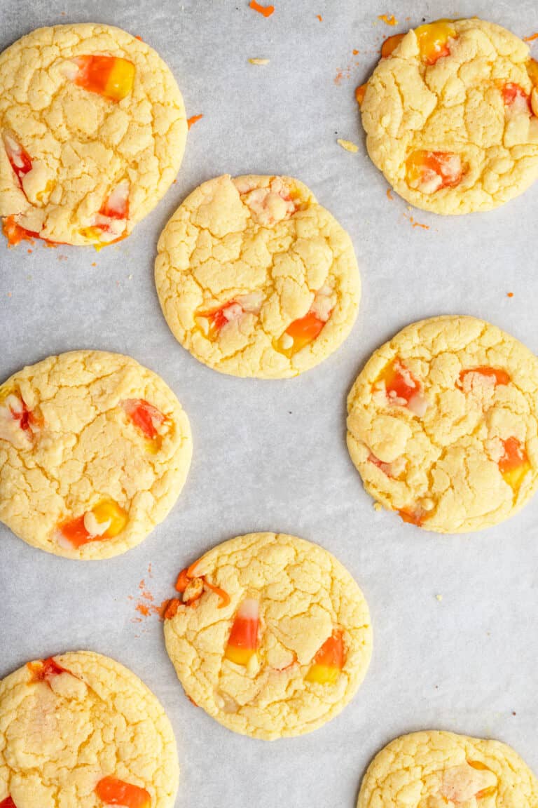 Candy Corn Cookies (Easy 4-Ingredient Recipe!)