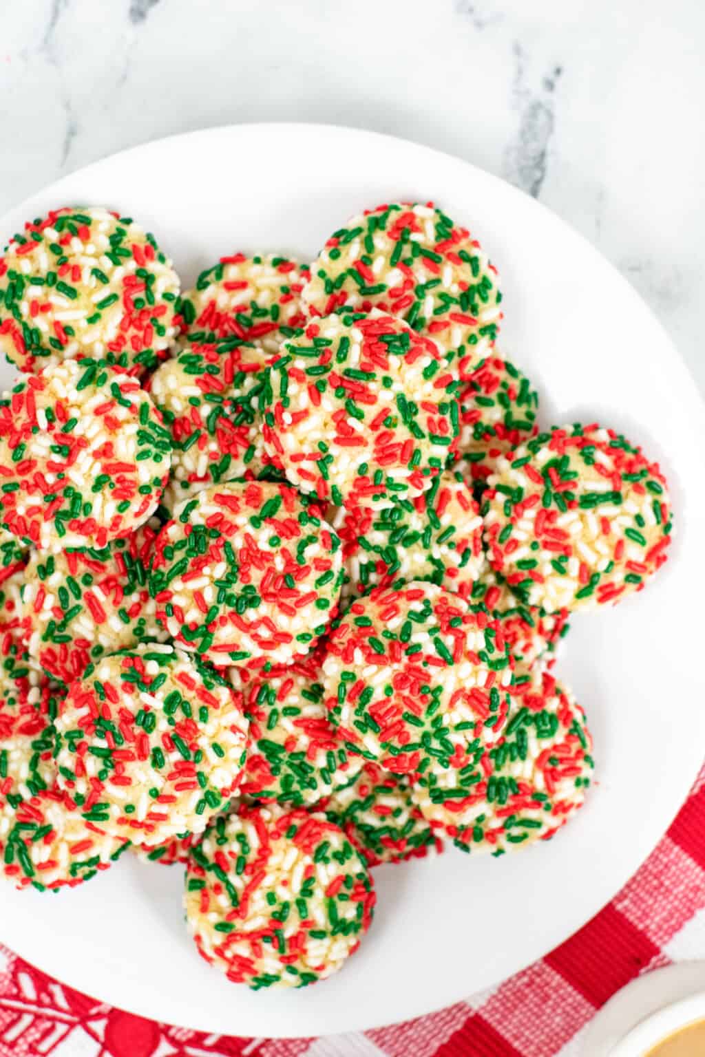 Christmas Sprinkle Pudding Cookies