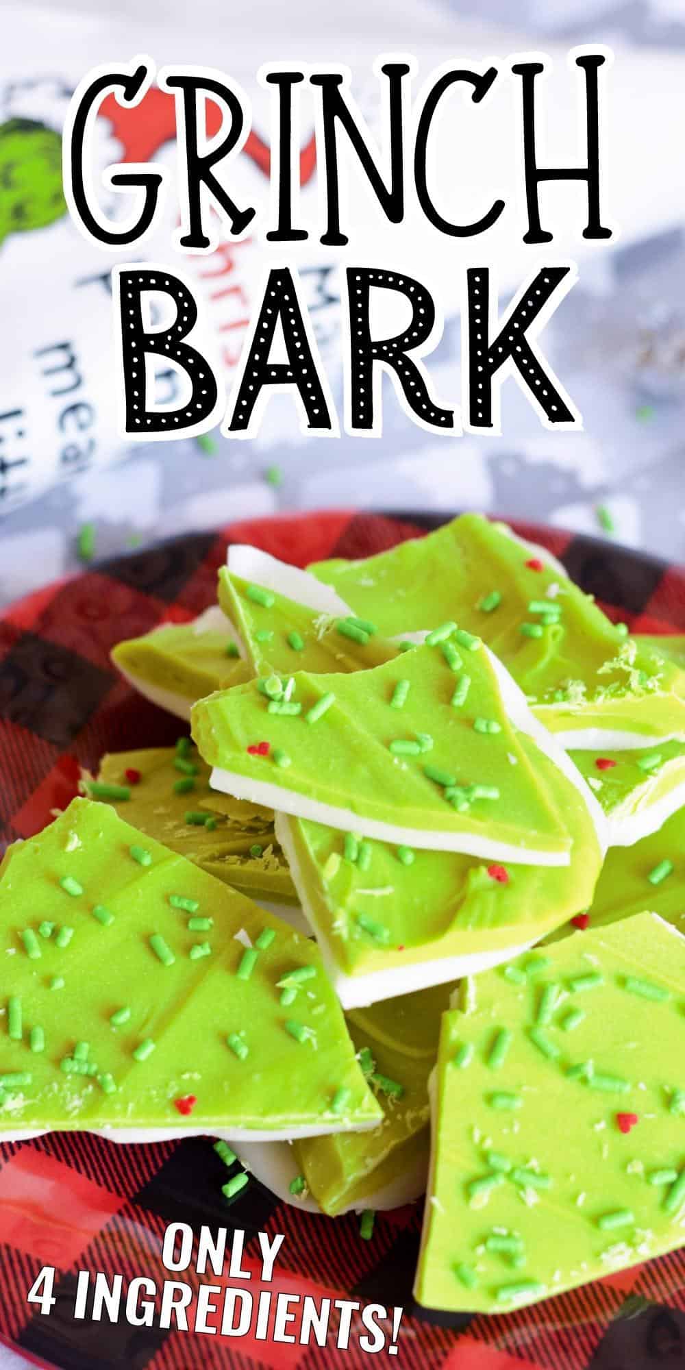 Grinch Bark - Easy 4-Ingredient Christmas Candy Recipe