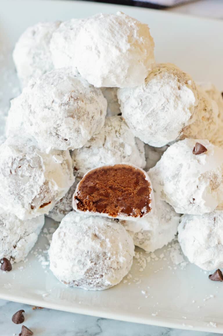 Double Chocolate Snowball Cookies