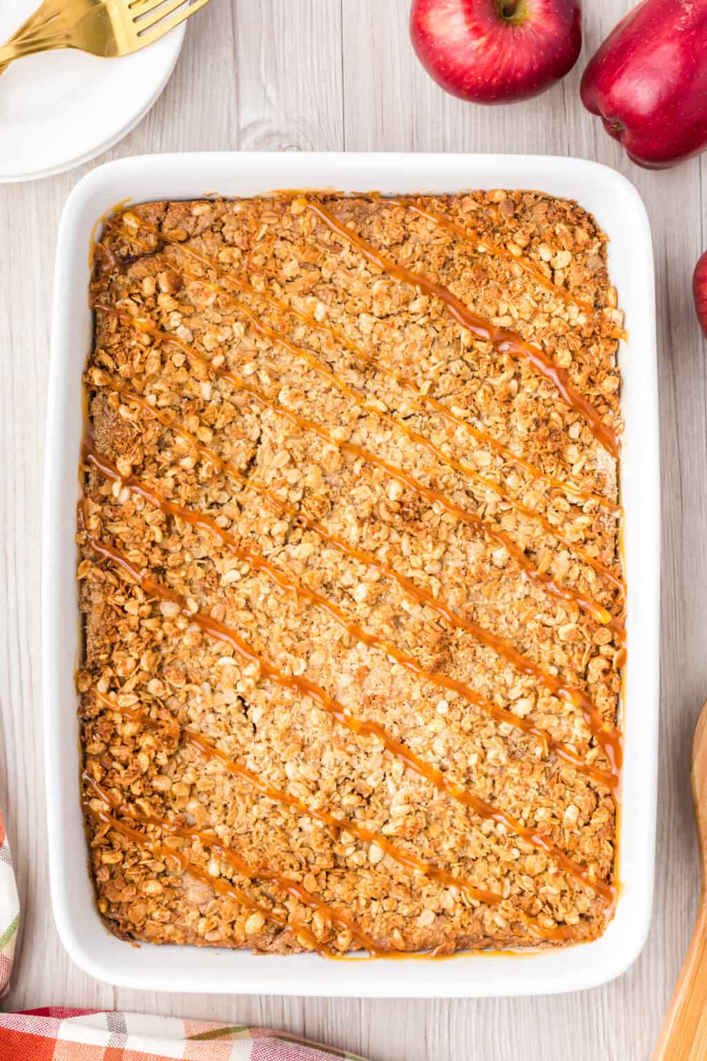 Apple Crisp with Cake Mix (Easy Dump Cake Recipe!)