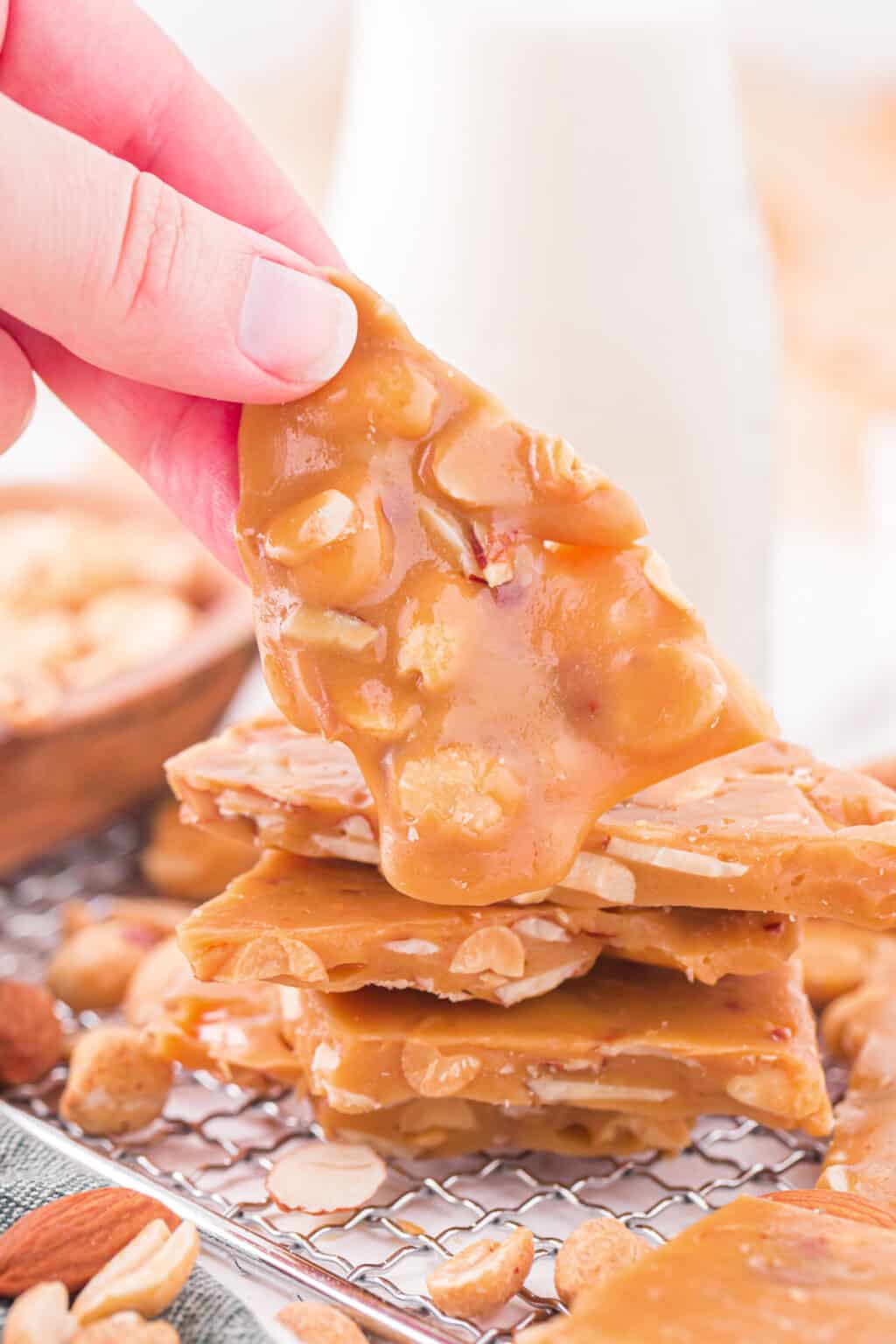 Nut Brittle Recipe (with Almonds & Peanuts)