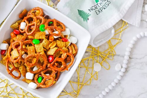 Easy Christmas Chex Mix Recipe with M&Ms