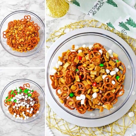 Easy Christmas Chex Mix Recipe with M&Ms