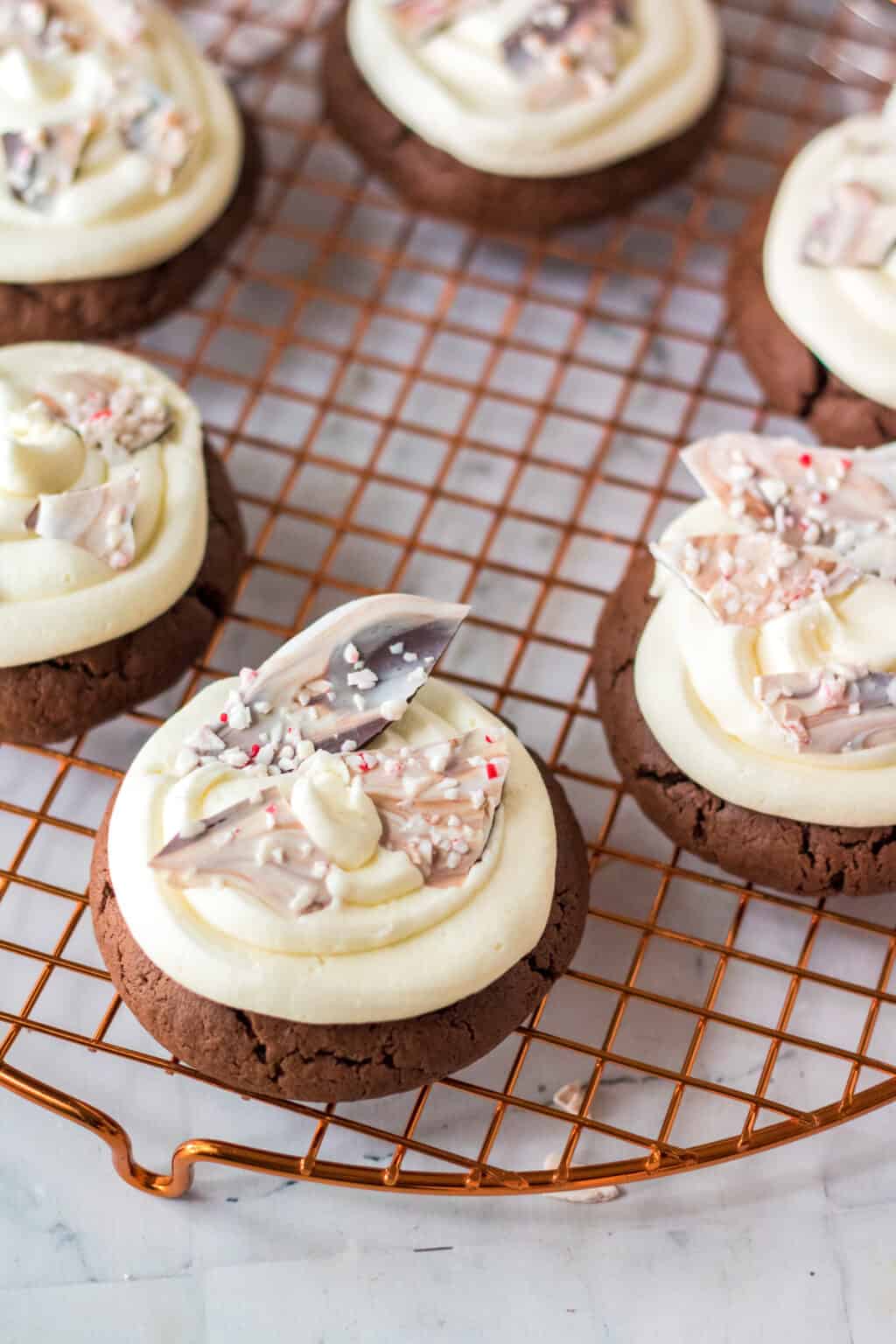 Chocolate Peppermint Bark Cookies