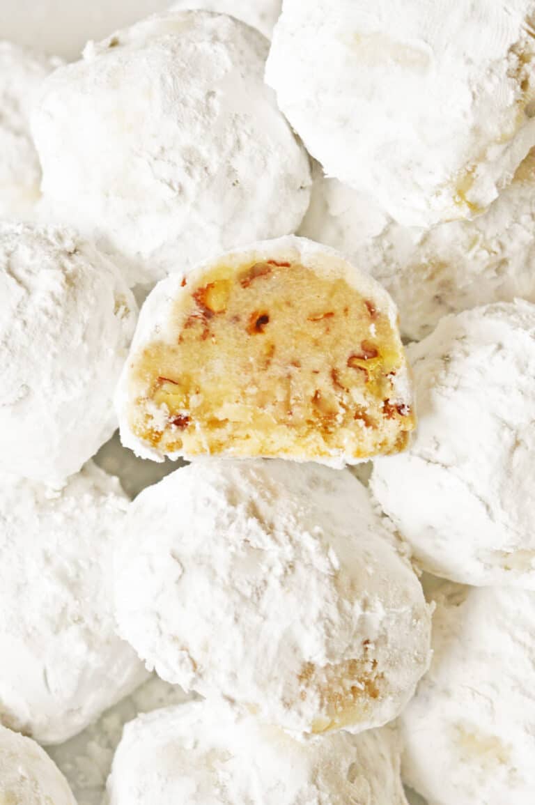 Buttery Pecan Snowball Cookies