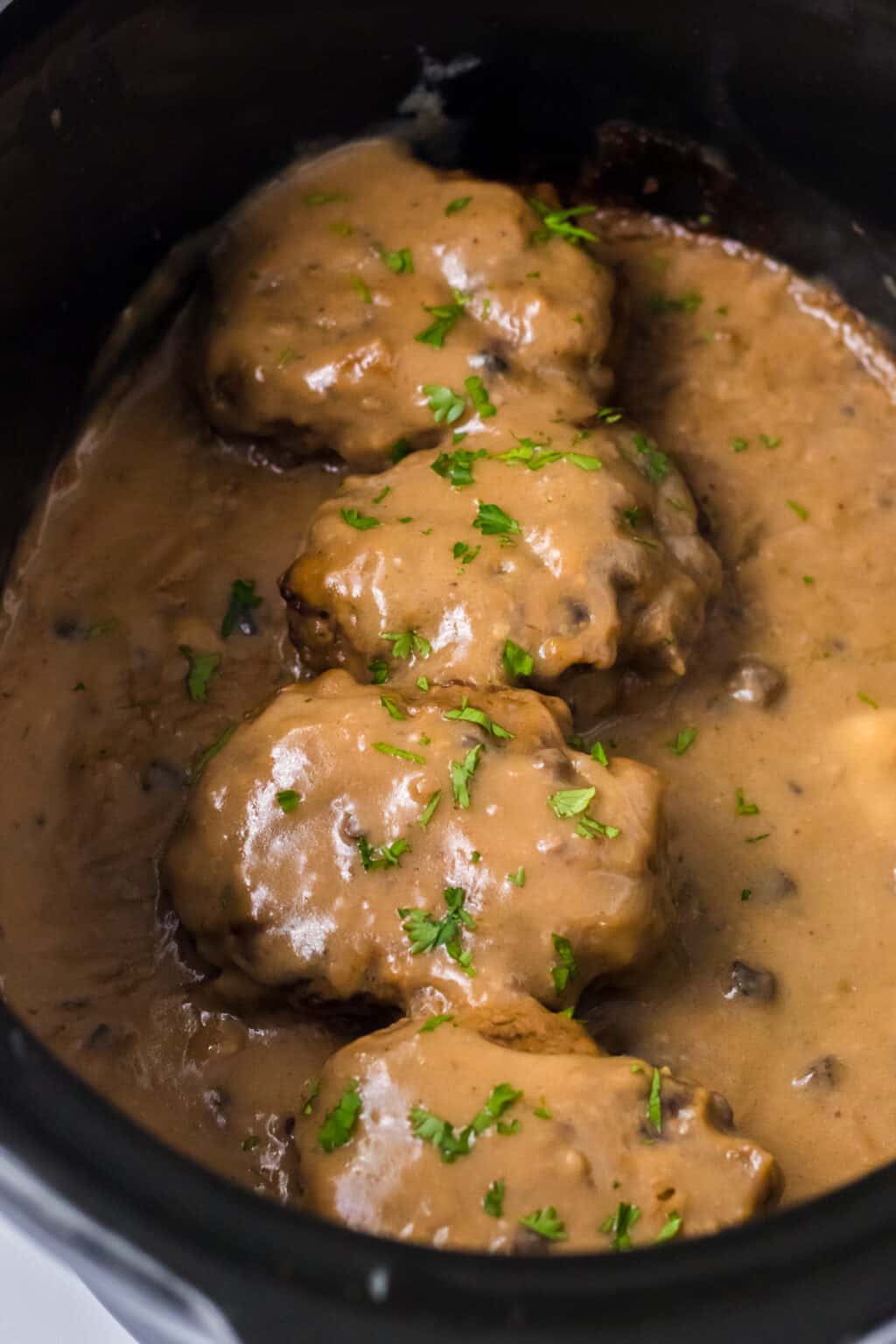 Slow Cooker Salisbury Steaks with Gravy