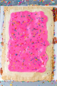 Frosted Strawberry Giant Pop Tart (Easy Recipe!)