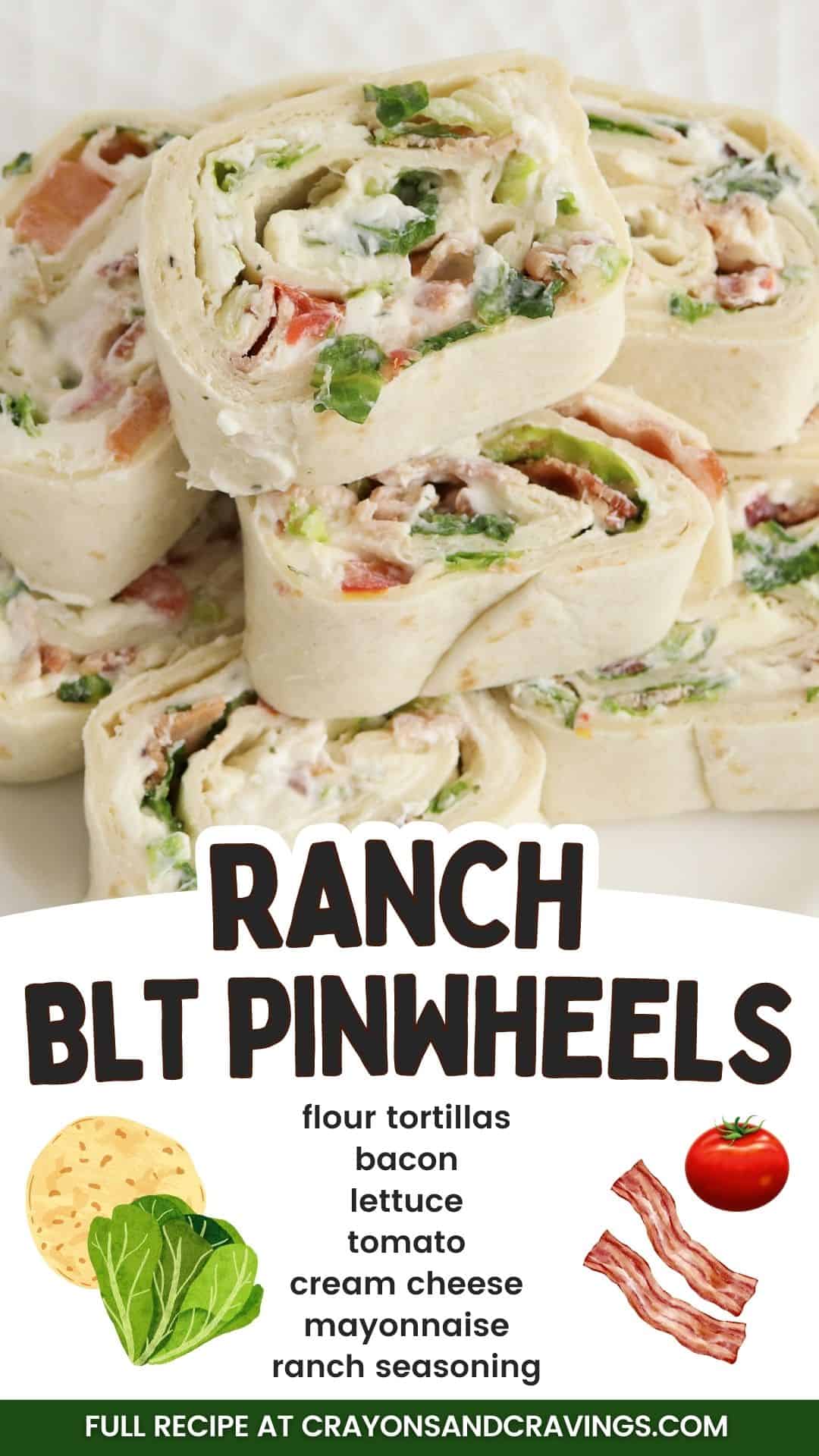 Ranch BLT Pinwheels Recipe (BLT Roll Ups)