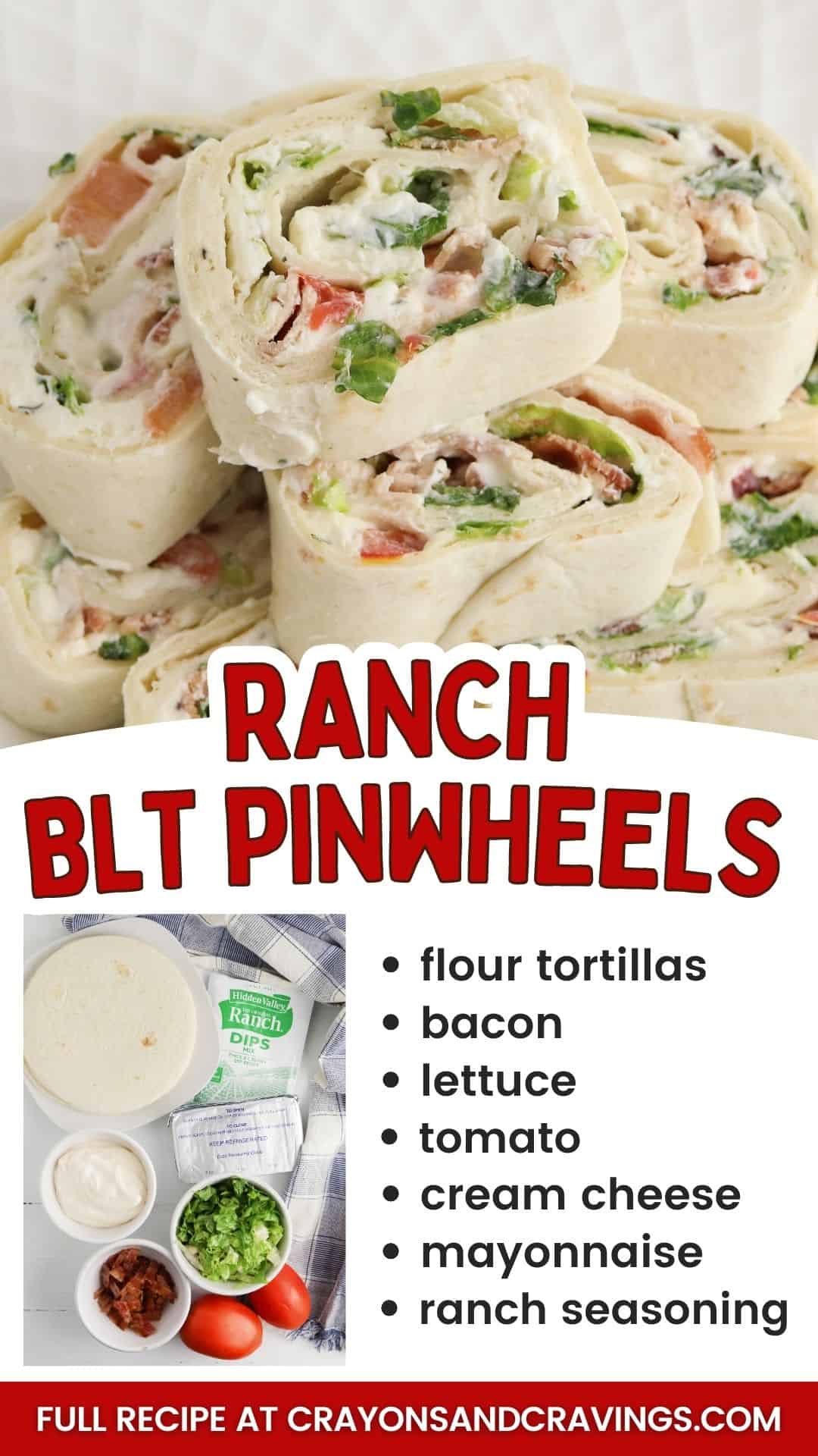 Ranch BLT Pinwheels Recipe (BLT Roll Ups)