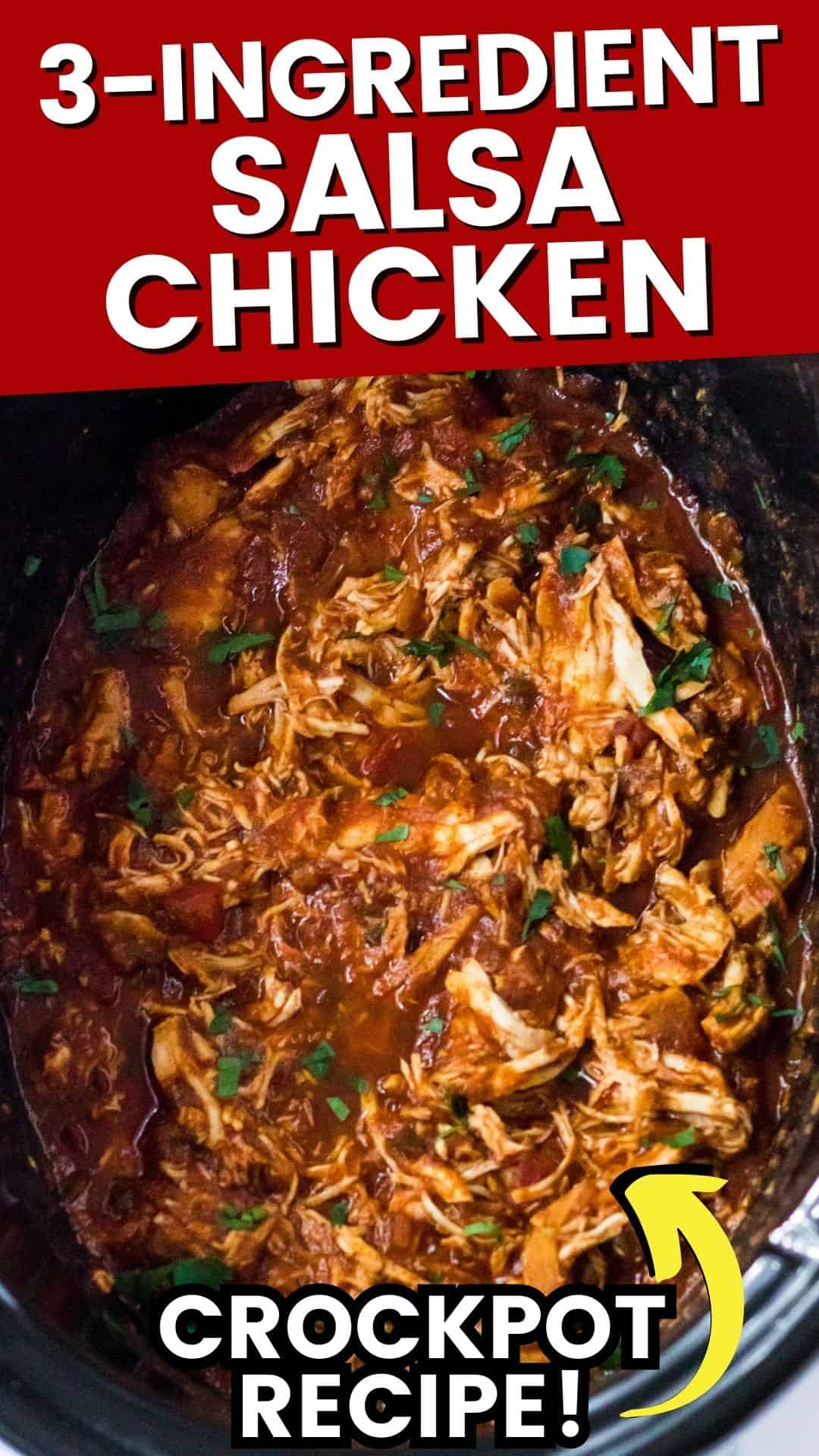 3-Ingredient Slow Cooker Salsa Chicken Recipe