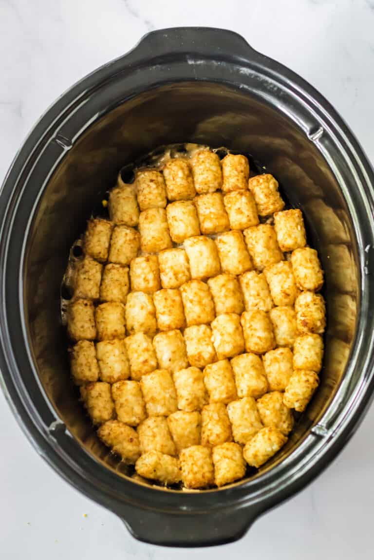 Slow Cooker Tater Tot Casserole (Easy Crock Pot Recipe)