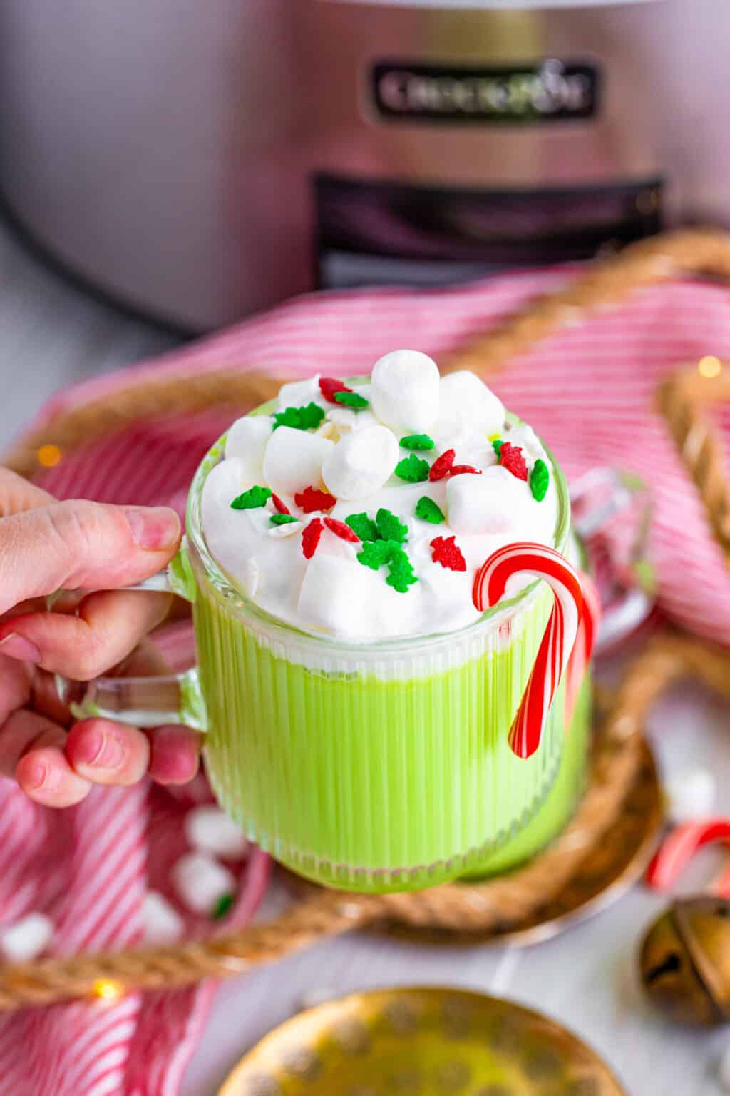 Grinch Hot Chocolate (Easy Slow Cooker Recipe)