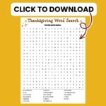 Thanksgiving Word Search (FREE Printable!)
