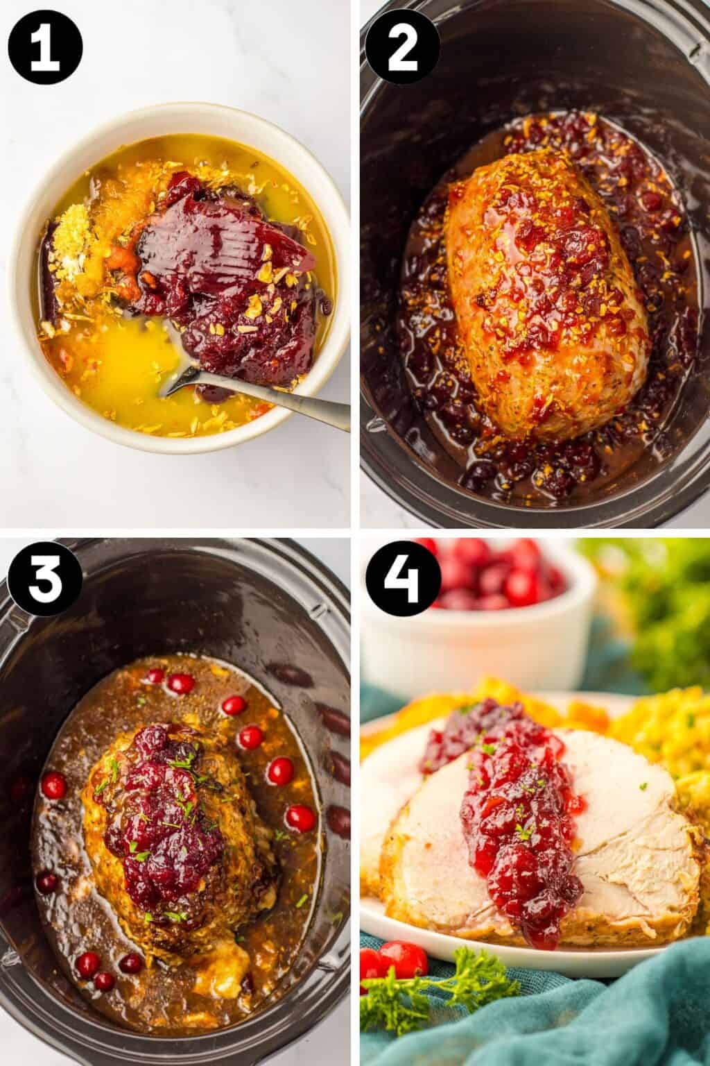Slow Cooker Boneless Turkey Breast with Cranberry Sauce