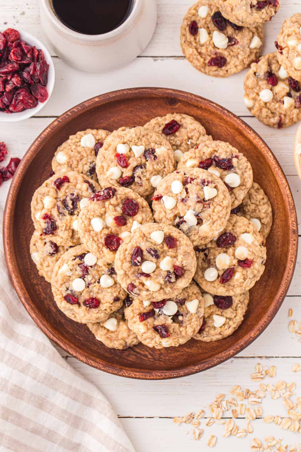 White Chocolate Cranberry Oatmeal Cookies Recipe