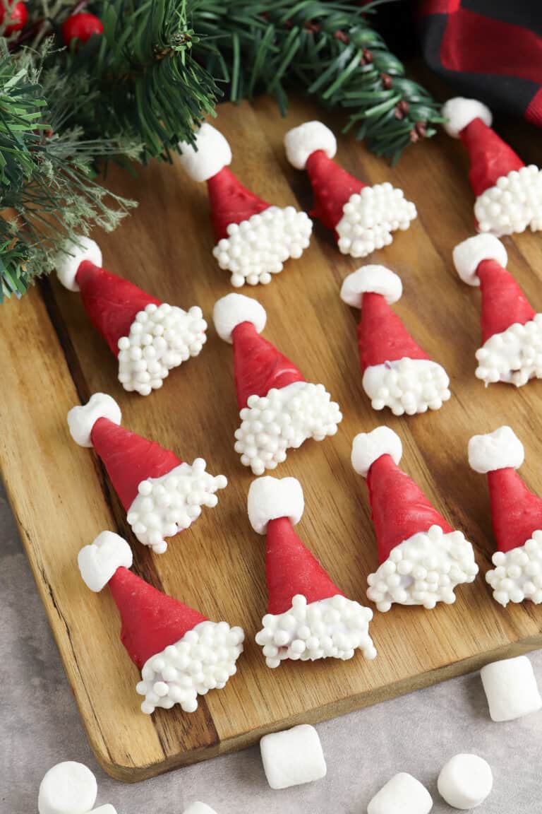 Bugle Santa Hats (Easy Christmas Snack Recipe)