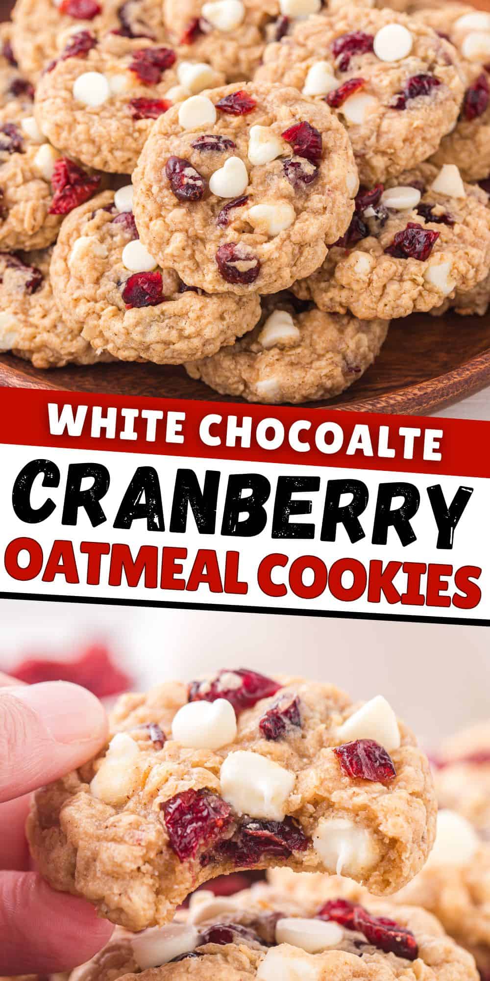 White Chocolate Cranberry Oatmeal Cookies Recipe