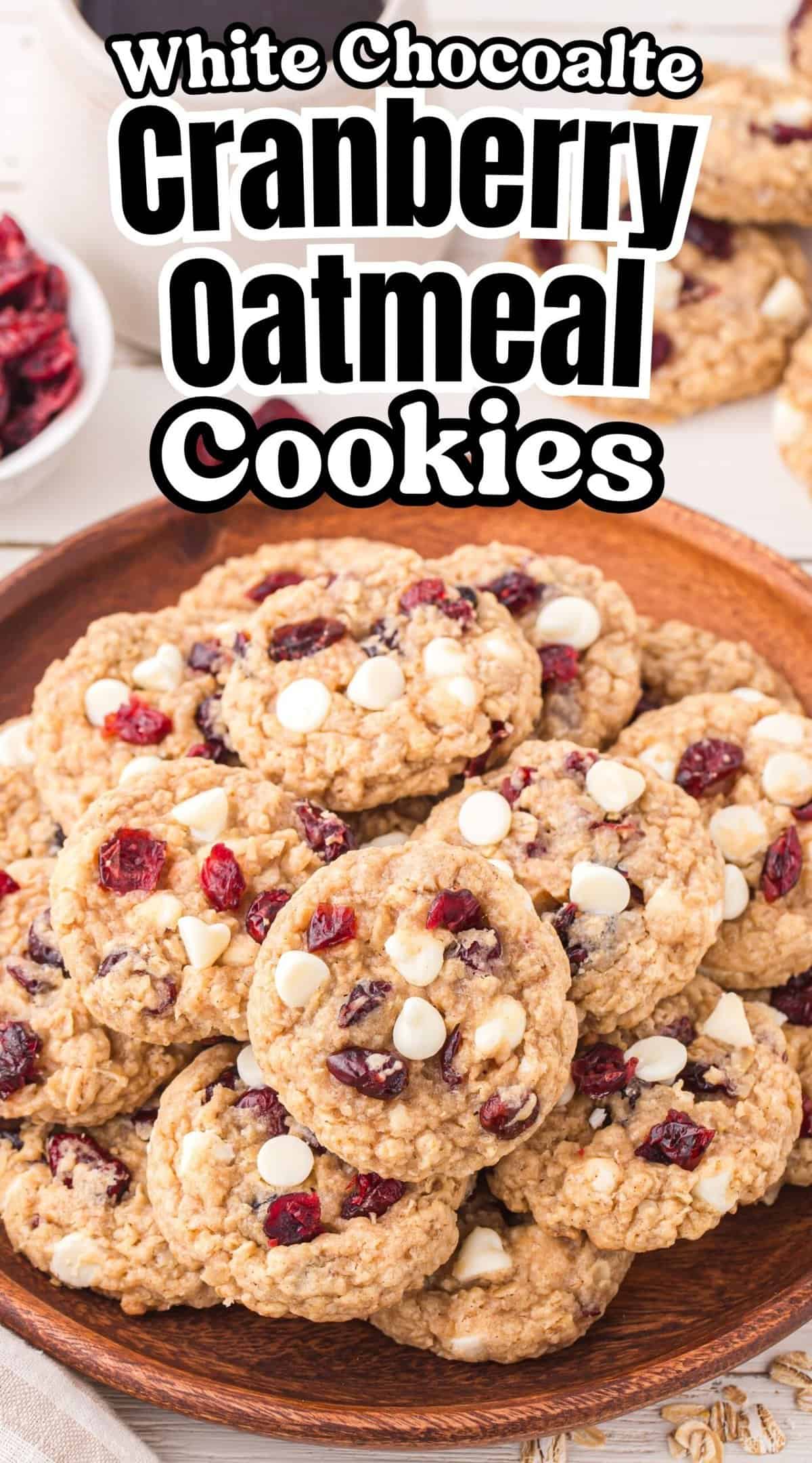 White Chocolate Cranberry Oatmeal Cookies Recipe