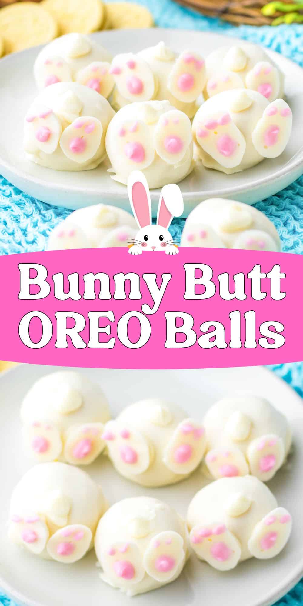 Easter Bunny Oreo Balls (Bunny Butt Truffles)