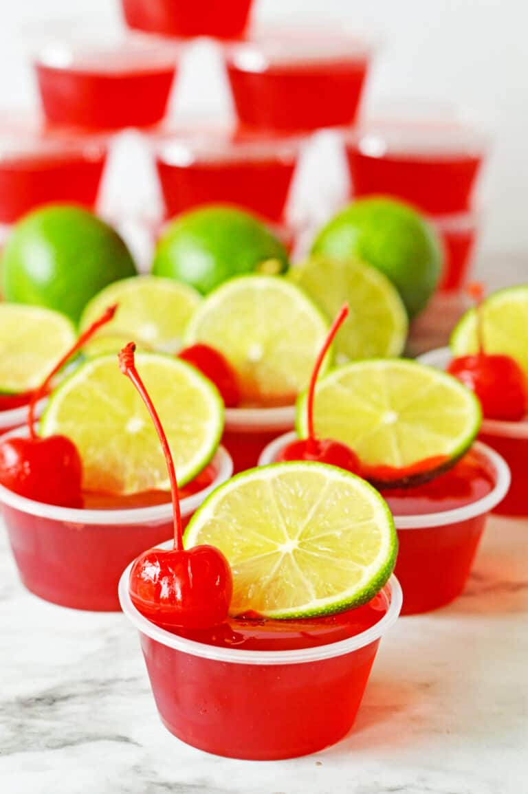 Cherry Limeade Jello Shots