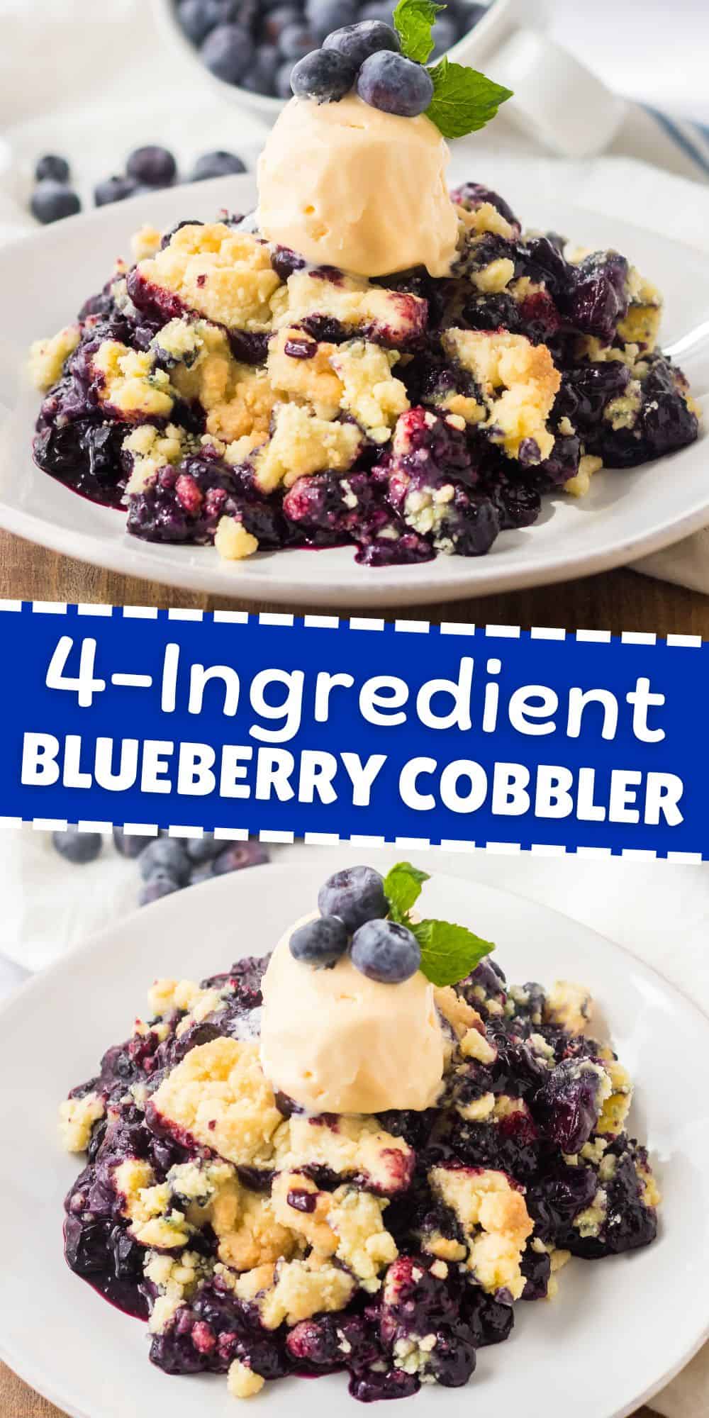 4 Ingredient Blueberry Cobbler