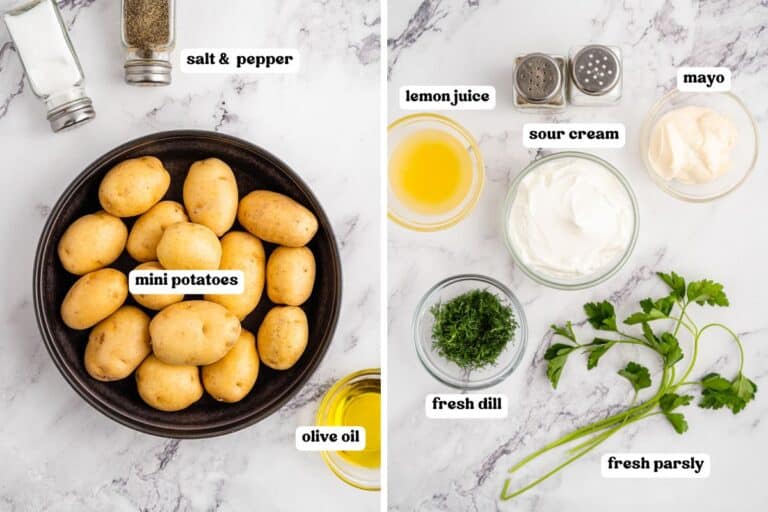 Mini Hassleback Potatoes with Creamy Dill Dip