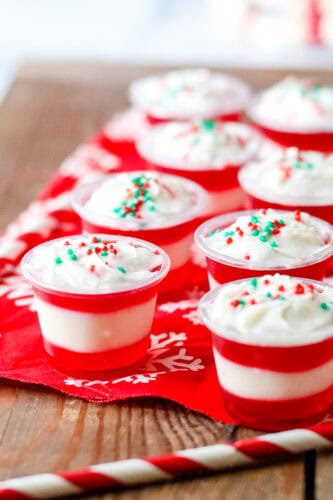 Candy Cane Gelatin Shots