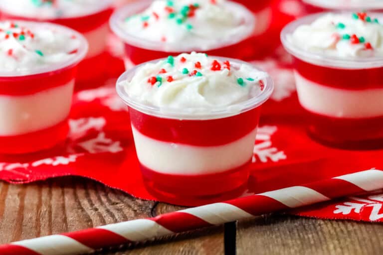 Candy Cane Gelatin Shots