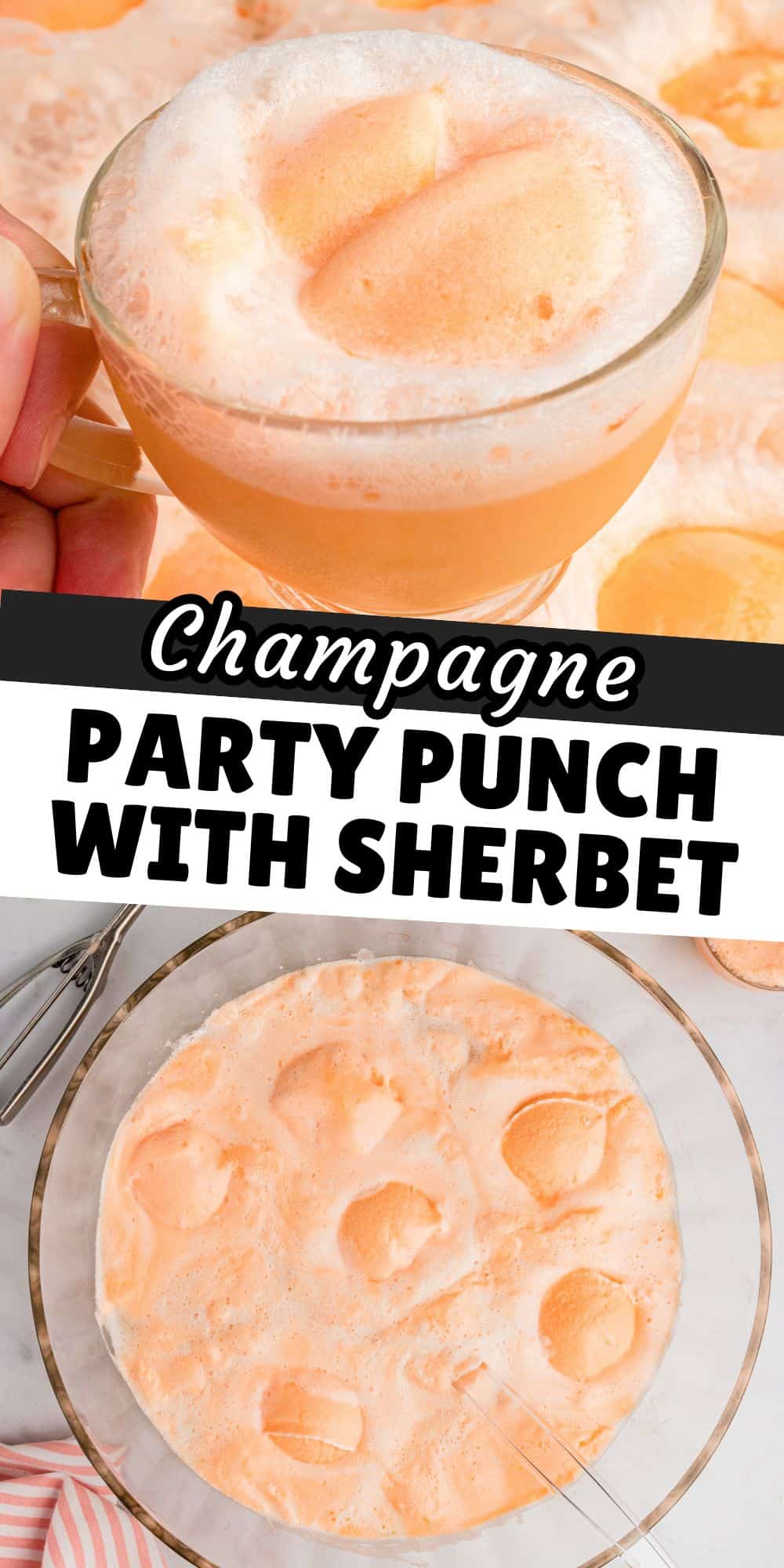 Champagne Punch with Sherbet
