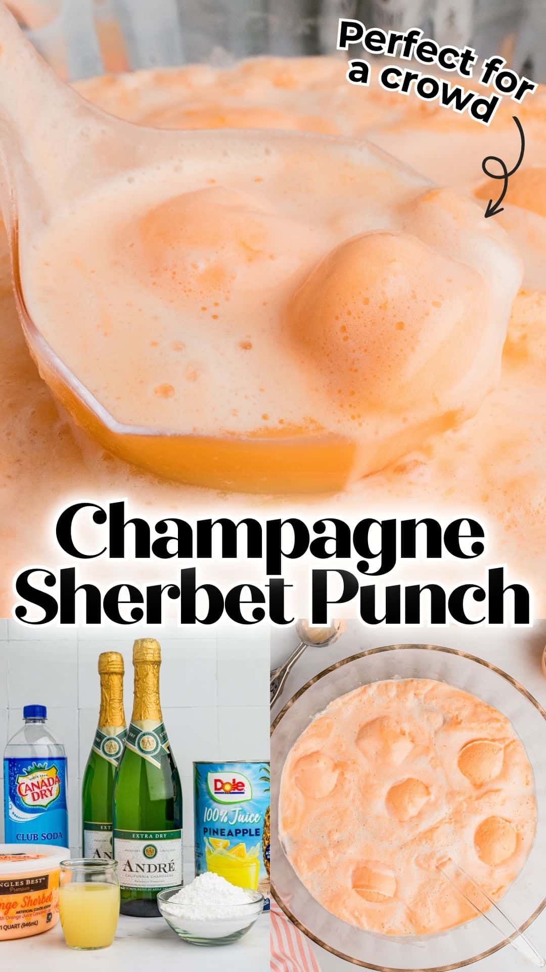 Champagne Punch with Sherbet