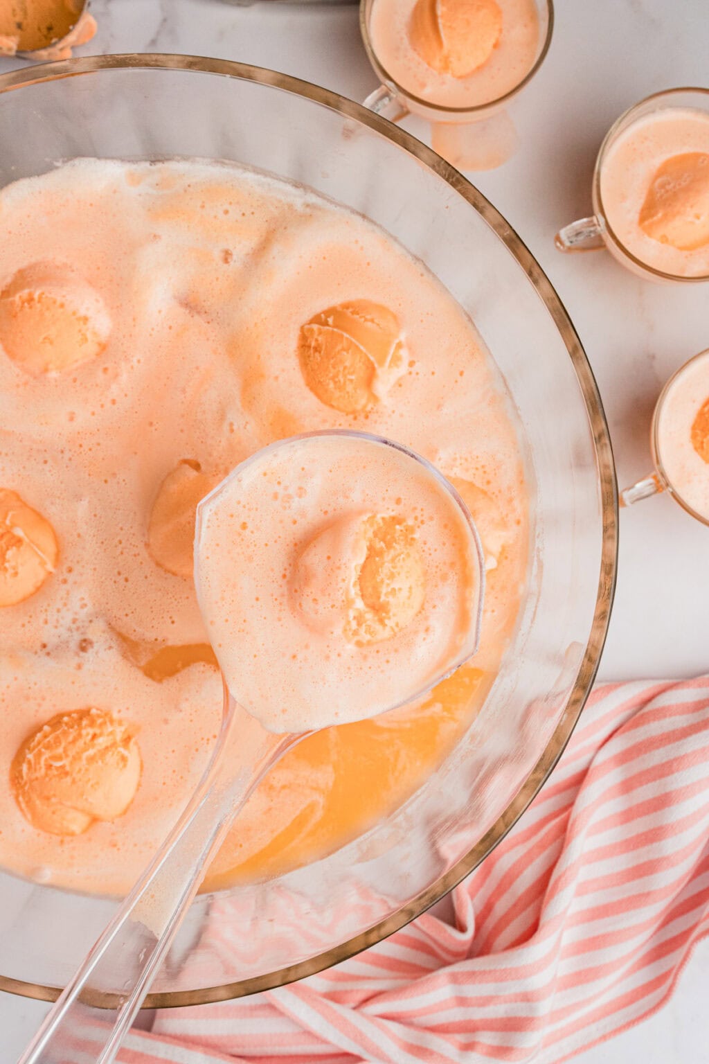 Champagne Punch with Sherbet