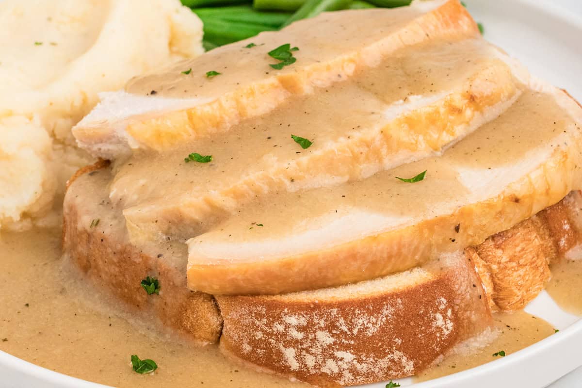 Hot Open-Faced Turkey Sandwich