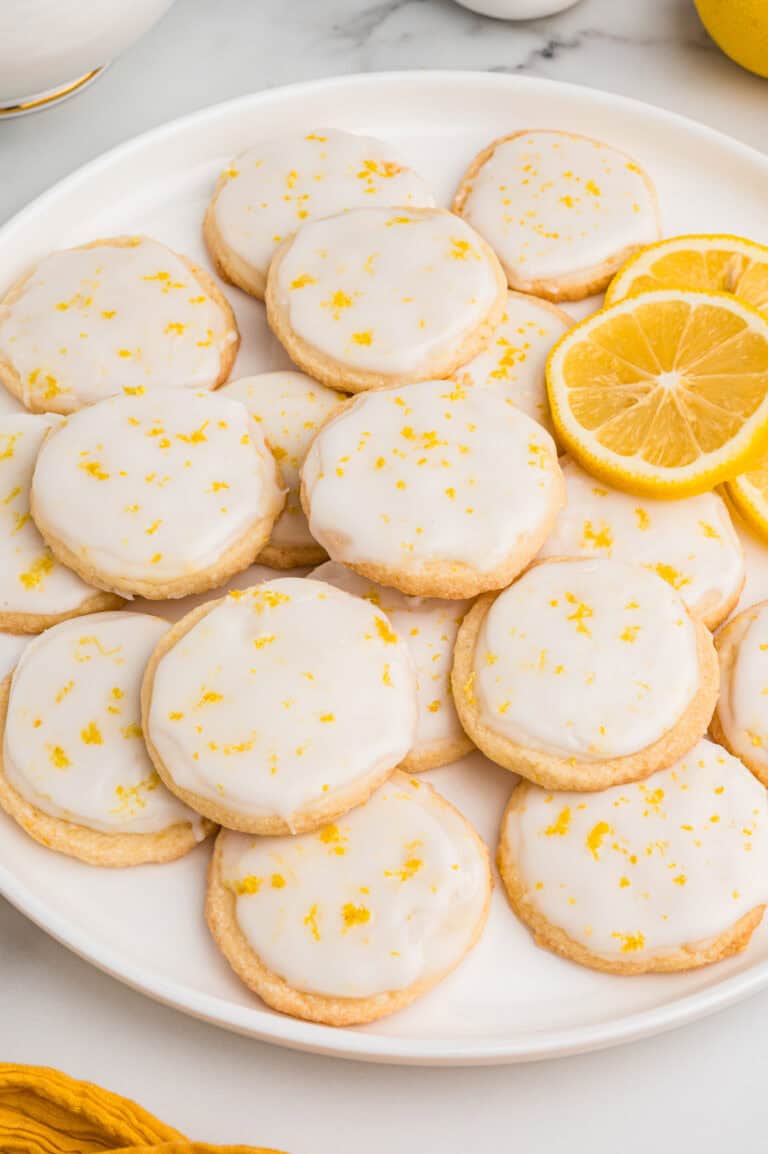 Slice and Bake Lemon Shortbread Cookies