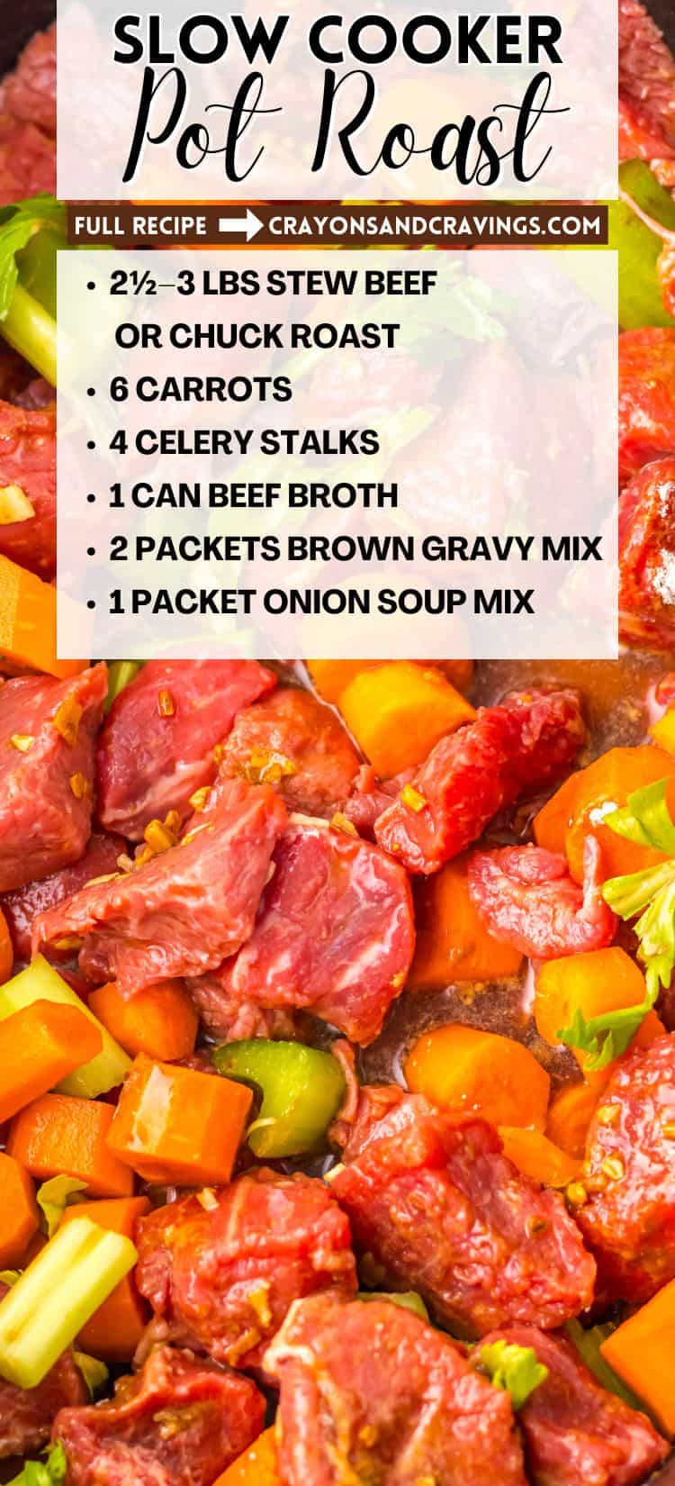 Cracker Barrel Pot Roast (Crockpot Recipe)