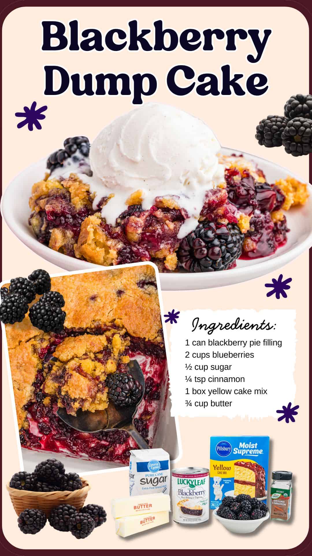 Blackberry Dump Cake