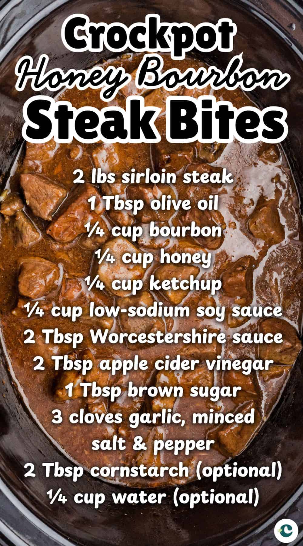 Crockpot Honey Bourbon Steak Tips