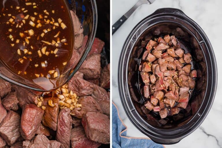 Crockpot Honey Bourbon Steak Tips