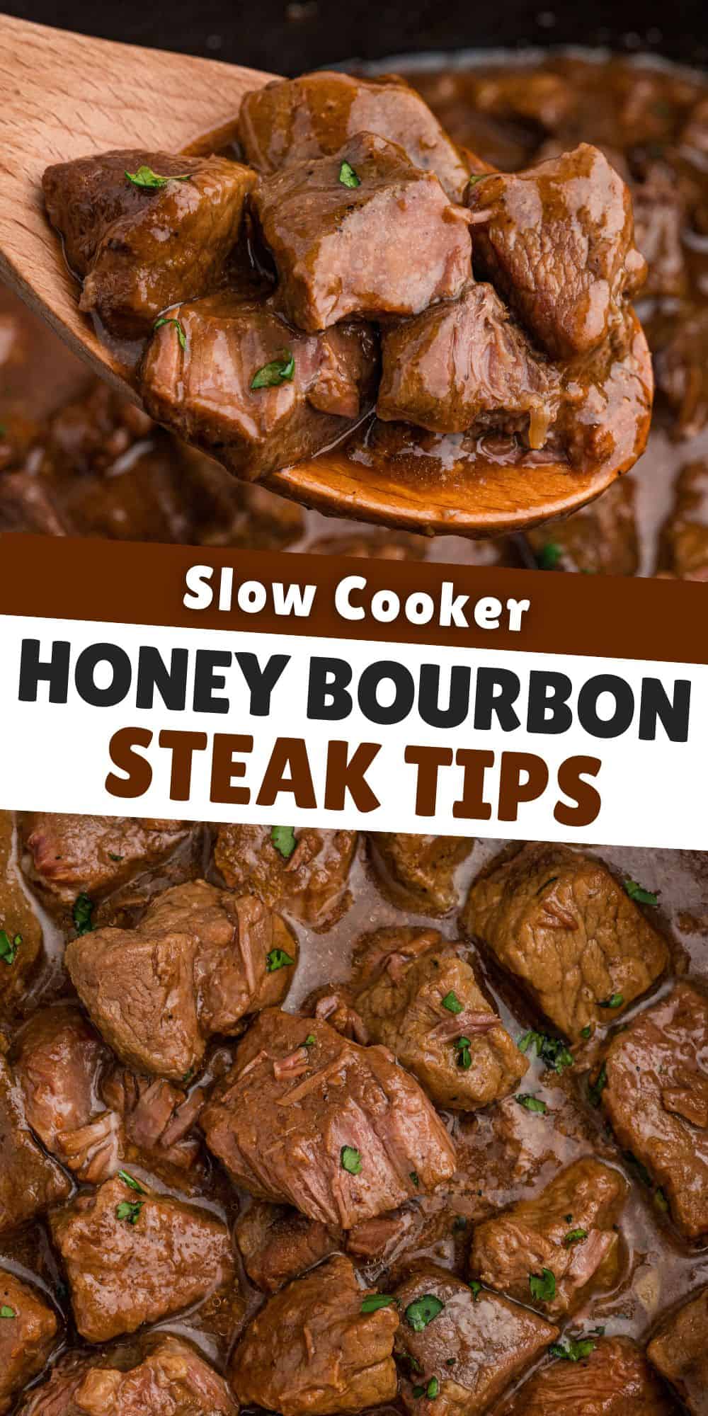 Crockpot Honey Bourbon Steak Tips