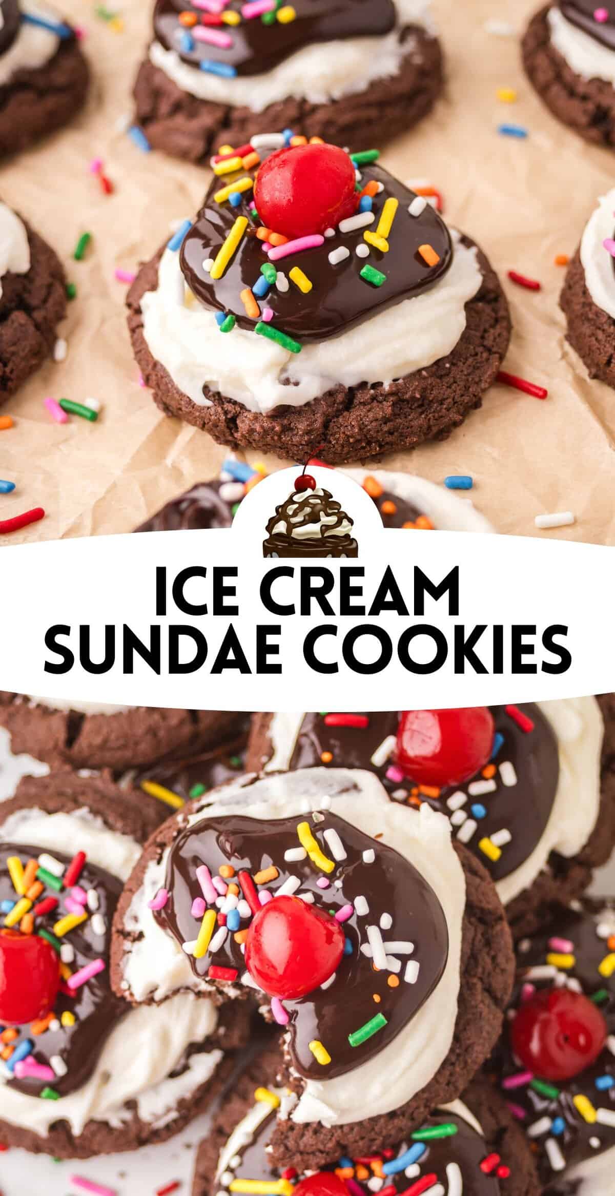 Hot Fudge Sundae Cookies