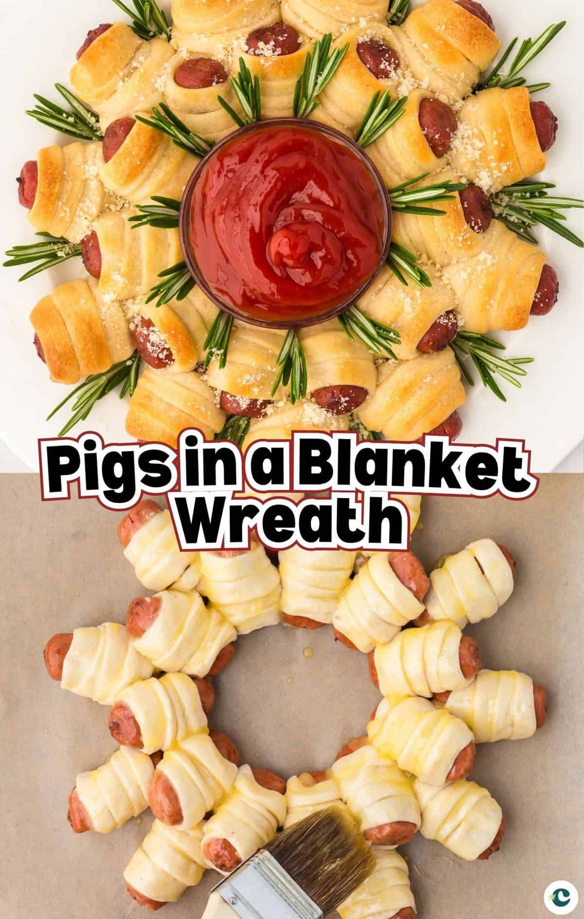 Pigs in a Blanket Wreath