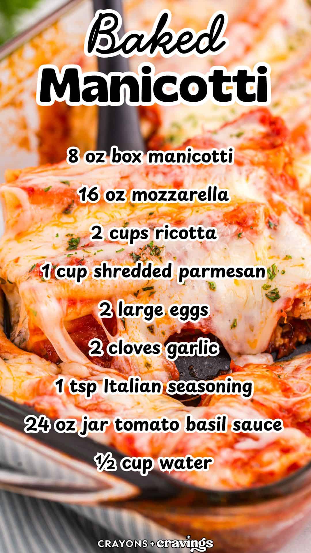 Easy Baked Manicotti