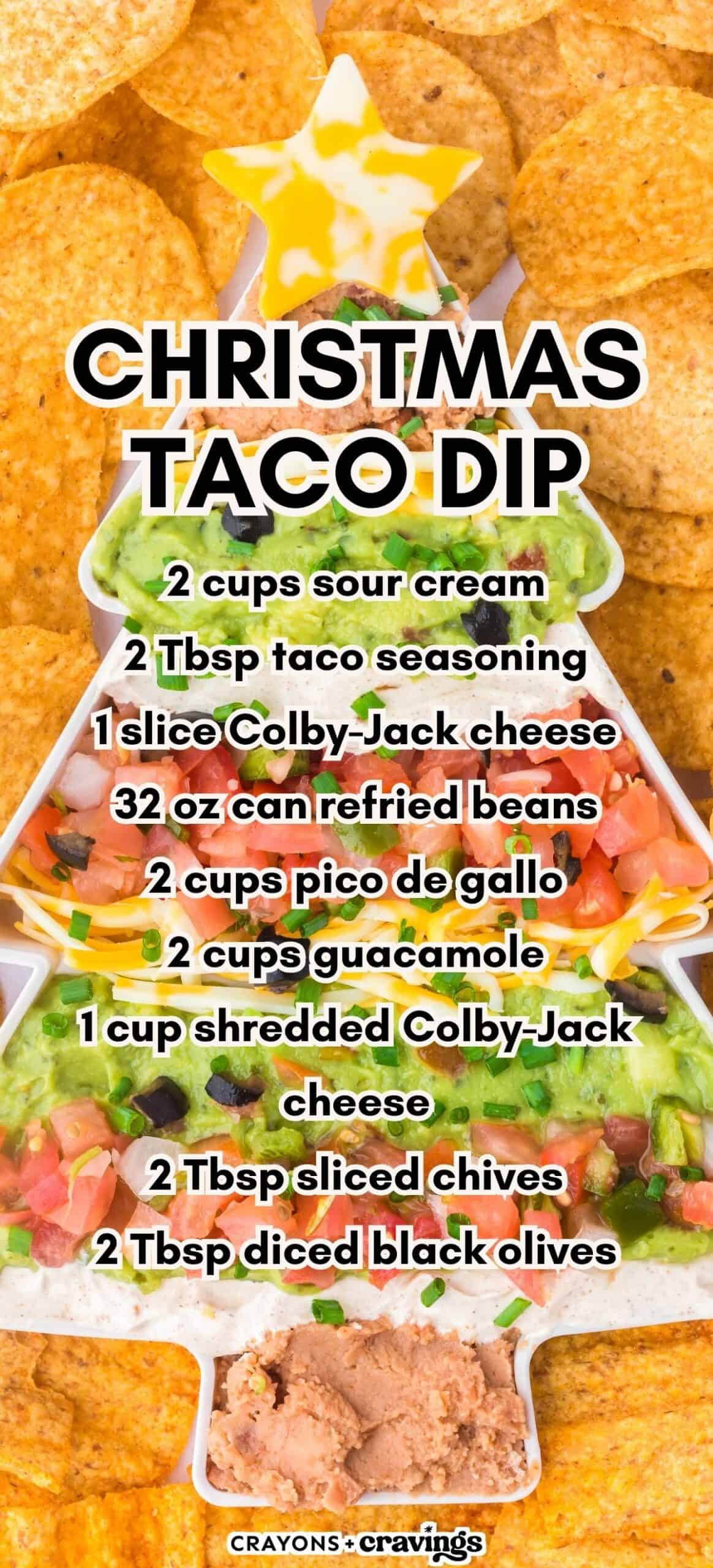 Christmas Party Taco Dip (Festive Christmas Appetizer)
