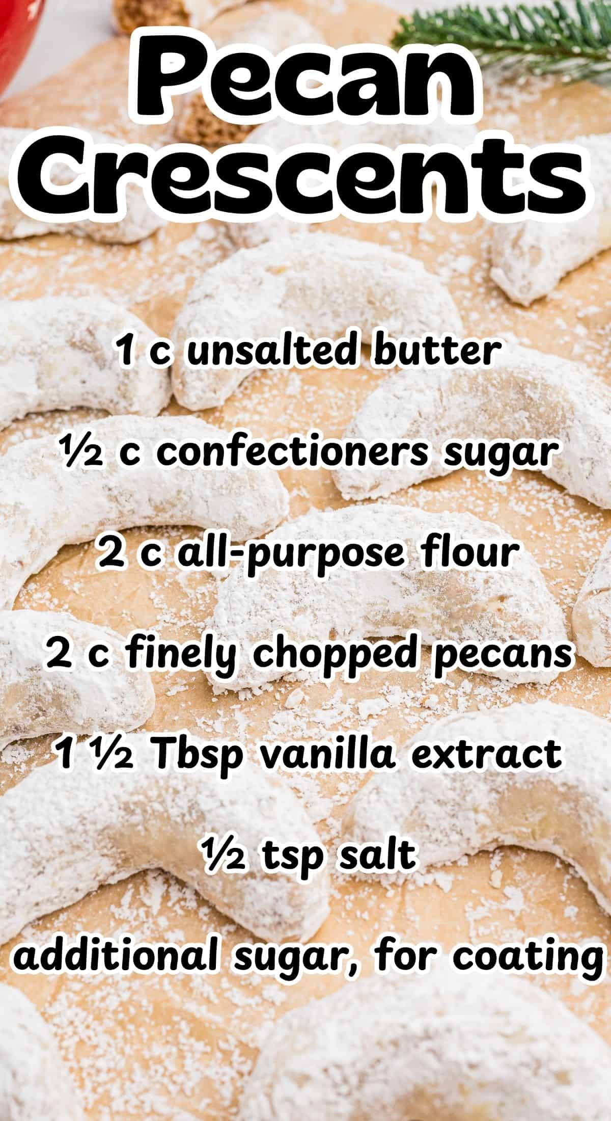 Pecan Crescent Cookies