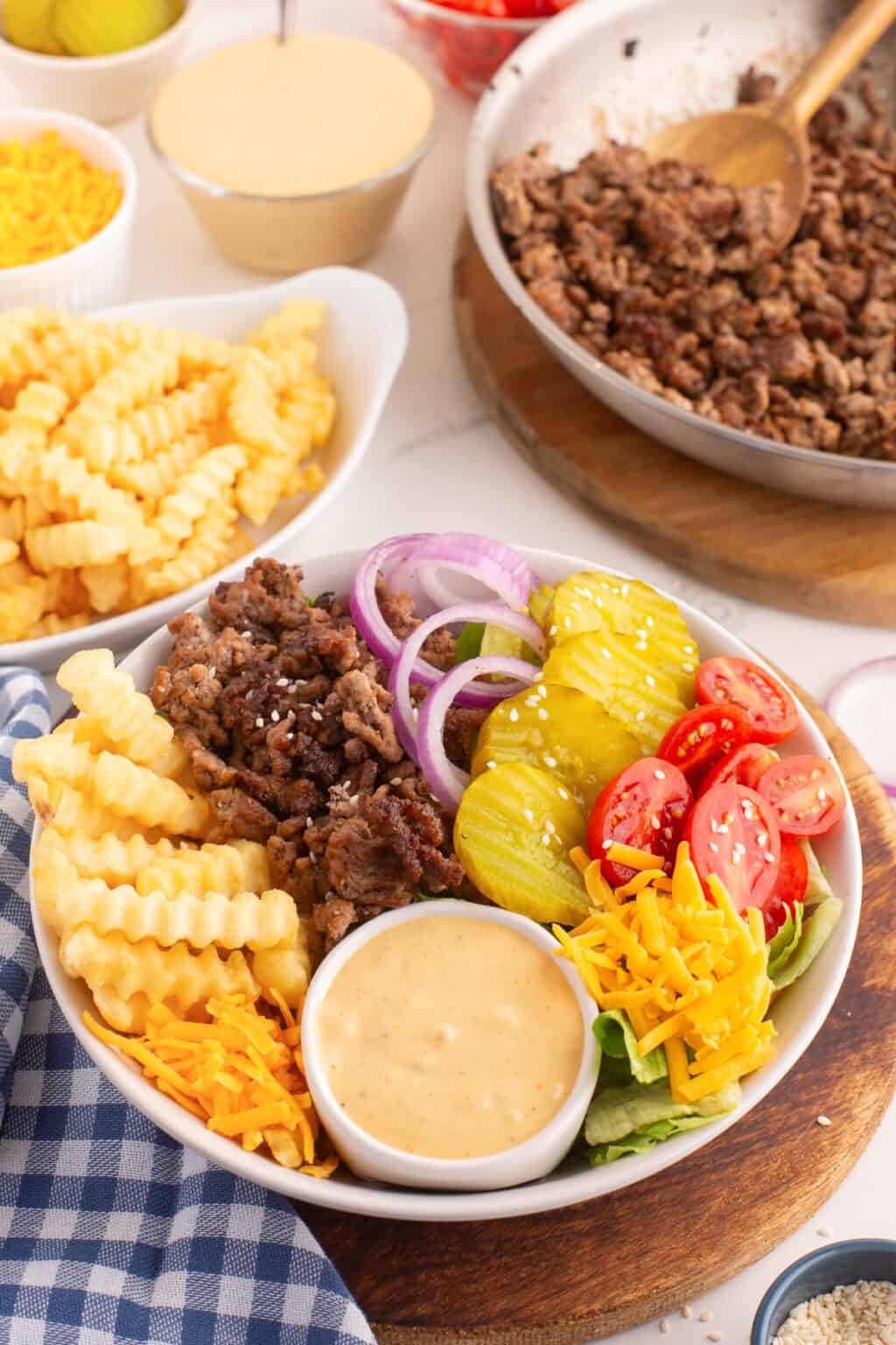 Burger Bowls with Special Sauce